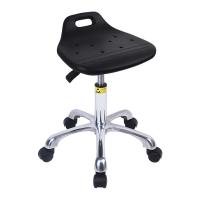 China SGS Adjustable Industrial Anti Static Lab Chair Pu Foam Rolling Saddle Stool for sale