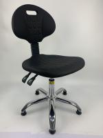 China Dust Free Laboratory Ergonomic Esd Pu Leather Swivel Chair Rotating Esd Chair With Armrest for sale