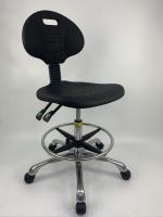 China Dust Free Laboratory Ergonomic Esd Pu Leather Swivel Chair Rotating Esd Chair With Armrest for sale