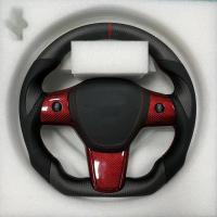 China OEM ODM PU Steering Wheel Real Carbon Fiber Custom Racing Steering Wheels for sale