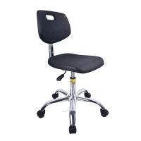China Adjustable ESD PU Leather Chair Industrial Polished Finish Lab Stools With Backsc for sale