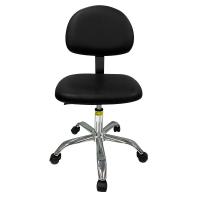 China Indoor Industrial Work PU Leather Chairs Cleanroom ESD Saddle Leather Desk Chair for sale