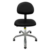 China Indoor Industrial Work PU Leather Chairs Cleanroom ESD Saddle Leather Desk Chair for sale