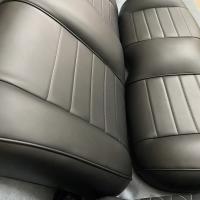 China Black Ergonomic PU Cushion Seating Sofa Arm Cushions Offset Imprinting Logo for sale