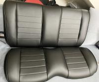 China Black Ergonomic PU Cushion Seating Sofa Arm Cushions Offset Imprinting Logo for sale