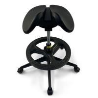 China Anti Static Black PU Leather Chair Customized Logo Office Lab Chairs With Wheels for sale