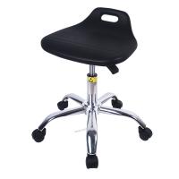 China Modern Style ESD Lab Chair Stool For Laboratory Workshop School Office PU Foam Lift Rotate Industry Armrest Height 25-30 for sale