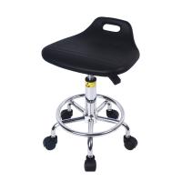 China Modern Style ESD Lab Chair Stool For Laboratory Workshop School Office PU Foam Lift Rotate Industry Armrest Height 25-30 for sale