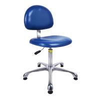 China Ergonomic Armless Lab PU Leather Chairs for sale