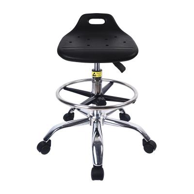 China Heavy Duty Antistatic PU Lab Esd Work Stools Chair For Laboratory Hospital Clean Room Workshop for sale