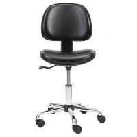 China Black PU Lab Antistatic Chair with Swivel Feature and Durable PU Leather for ESD-Sensitive Environments for sale