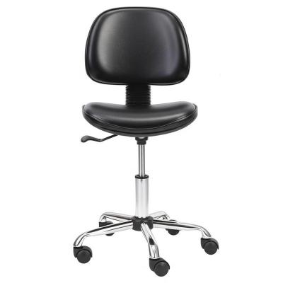 China Black PU Lab Antistatic Chair with Swivel Feature and Durable PU Leather for ESD-Sensitive Environments for sale