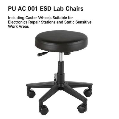 China PU Lab Antistatic Chair with 300 Lbs Weight Capacity Adjustable Height and Easy to Clean PU Leather for sale