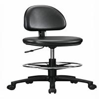 China Black Anti Static Lab Chair with 300 Lbs Weight Capacity and PU Leather for ESD Safe Environments for sale