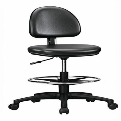 China Black Anti Static Lab Chair with 300 Lbs Weight Capacity and PU Leather for ESD Safe Environments for sale