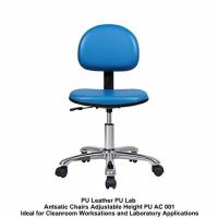 China PU Leather PU Lab Antistatic Chairs Adjustable Height PU AC 001 Ideal for Cleanroom Workstations and Laboratory Applications for sale