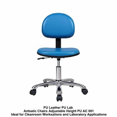 China PU Leather PU Lab Antistatic Chairs Adjustable Height PU AC 001 Ideal for Cleanroom Workstations and Laboratory Applications for sale