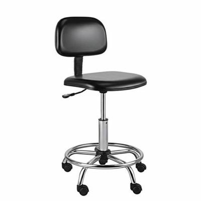 China Adjustable Height PU Lab Antistatic Chairs Featuring Footrest Comfortable Ergonomic Design Ideal for Laboratory Workspaces for sale