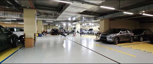 Vehicle preparation and service area in Russia