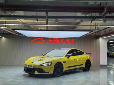 China Xiaomi SU7 Ultra 2025 Electric Vehicle 8000 km Four-Wheel Drive Yellow for sale
