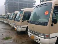 China Toyota Coaster 23-Seater Passenger Bus with 2.7L Engine and 108kW Power - Hydraulic Power Steering for sale
