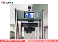 China Temperature Monitoring Walk Through Thermal Scanner Fever Screening Metal Detector Door for sale