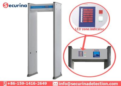 China LED Visual Audible Embassy High Sensitive Metal Detector Security Inspection 6 Zones for sale