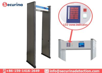 China 6 Detecting Zones Metal Detector Walk Through Gate For Shops / Hotels / Factories for sale