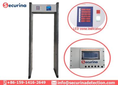 China Airport Metal Detector Body Scanner Weapon Detection Walk Through 6 Detecting Zones for sale