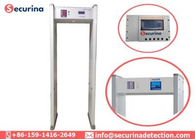 China TamperProof Portable Walk Through Security Detector LCD Display With 33 Preset Locations for sale