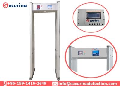 China Waterproof Door Frame Metal Detector 6 Detecting Zones Small LCD Screen 50/60Hz for sale
