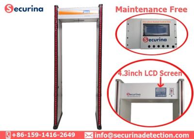 China Full Body Walk Through Security Detector Door Frame Arched Metal Scaner 8 Zones for sale