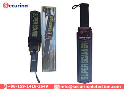 China High Precision Wand Hand Held Metal Detector Security Check Black With Vibrator for sale