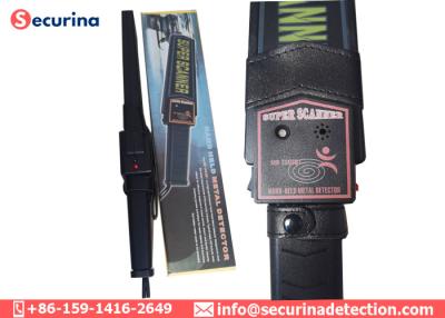 China Black Color Security Metal Detector Wand 200mm Length Detection Area For Security Checking for sale