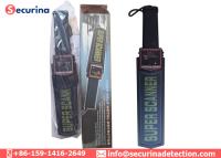 China Black Color Security Metal Detector Wand 200mm Length Detection Area For Security Checking for sale