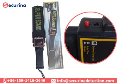 China Hand Held Security Metal Detector Wand Audio Alert / LED Indicator With Three Buttons for sale