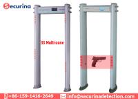 China 7 Inch Screen Walk Through Metal Detector Gate Elliptical Column Adopt ABS Door Frame for sale