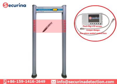 China 7 Inch Big LCD Display Door Frame Metal Detector 33 Locations Quick Settings for sale