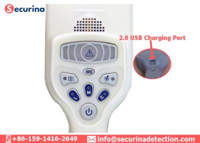 China USB Cable Charging Hand Held Metal Detector Wand With Super High Sensitivity alkaline for sale