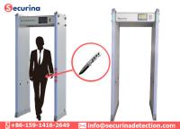 China 15W WTMD Walk Through Metal Detector 33 Zones 7 Inch LCD 760mm Width for sale