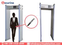 China Commercial Metal Walk Through Gate , Door Frame Metal Detector 760mm Tunnel Size for sale