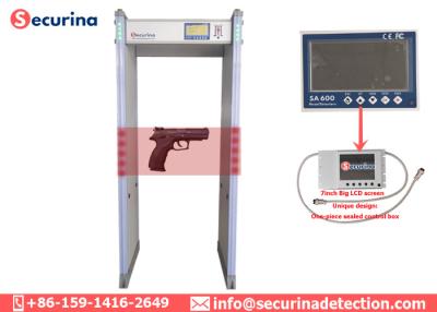 China 45 Zones Full Body Scanner , Industrial Door Frame Metal Detector 7 Inch LCD Screen for sale