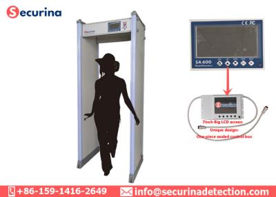 China Full Body Metal Detector Door Frame Security Gate IP65 Waterproof 7'' LCD Screen Display for sale