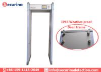 China Commercial Metal Walk Through Gate , Door Frame Metal Detector 760mm Tunnel Size for sale