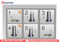 China 600mm Height Electric Rising Bollards , Hydraulic Bollard System 304 Stainless Steel for sale