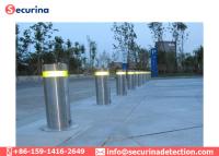 China 600mm Height Electric Rising Bollards , Hydraulic Bollard System 304 Stainless Steel for sale