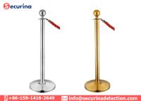 China 910mm Height Security Posts And Bollards , Retractable Belt Barriers Stainless Steel for sale