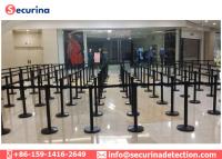 China SS Security Bollards Crowd Control Removable Barriers With Retractable Safety Belt for sale