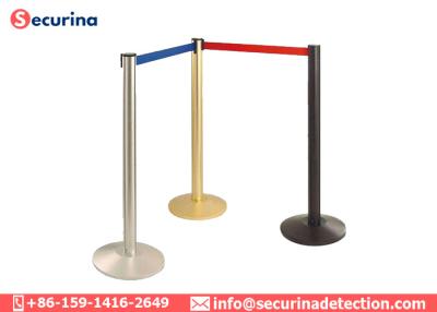 China SS Security Bollards Crowd Control Removable Barriers With Retractable Safety Belt for sale