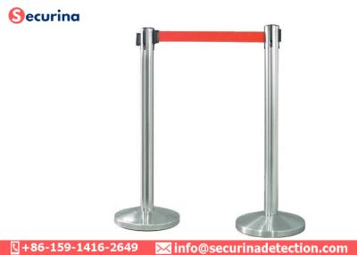 China Stainless Steel Security Bollards Outdoor Metal Queue Way Retractable Safety Barriers for sale